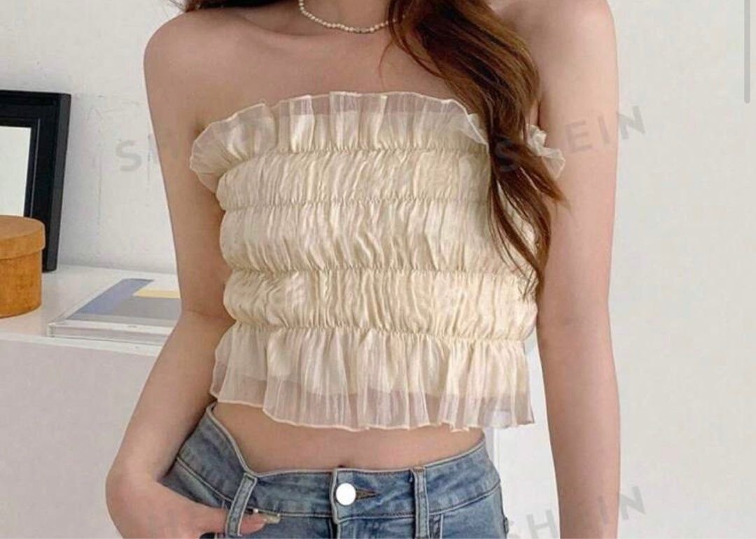 Brand new Elegant Tube Top, Women's Fashion, Tops, Other Tops on Carousell