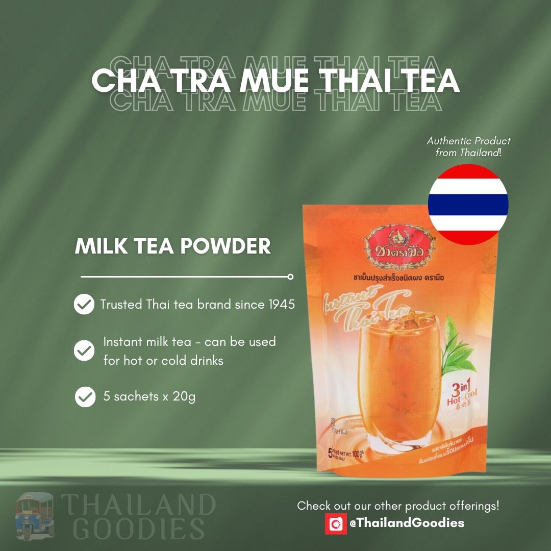 Cha Tra Mue Instant Milk Tea (5 Sachets x 20 Grams), Food & Drinks ...
