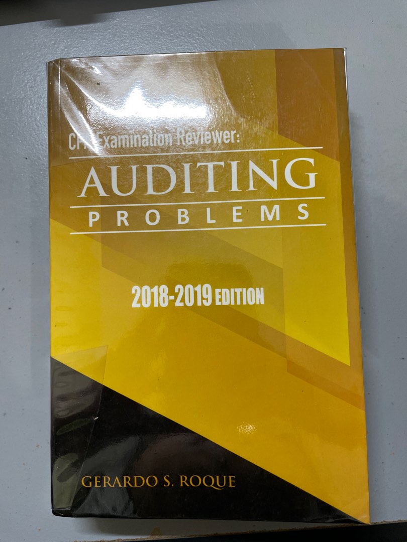 CPA Reviewer: Auditing Problems - Roque (2018-2019 ed), Hobbies & Toys ...
