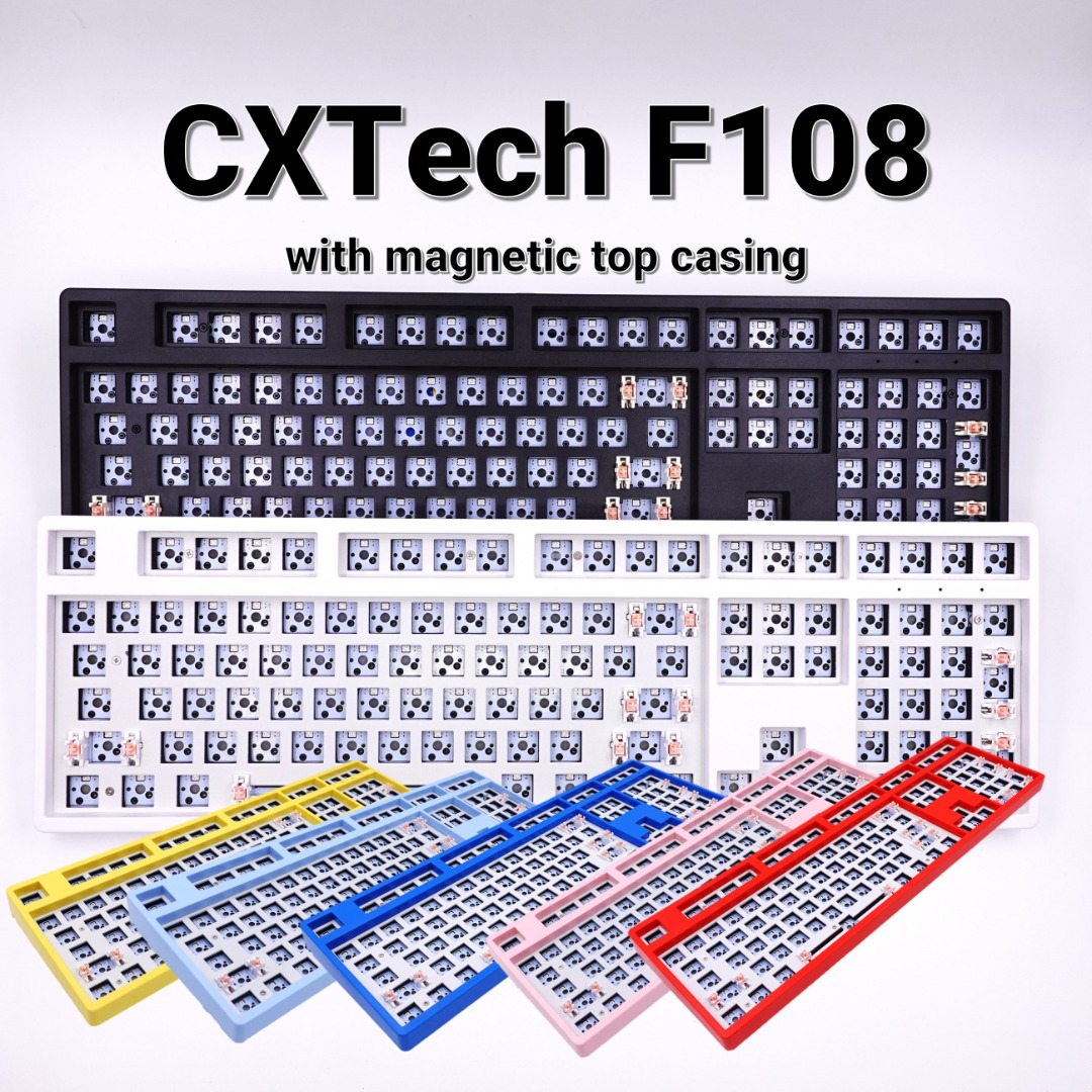 CXTECH F108 108-key full size hot-swappable RGB keyboard, Computers ...