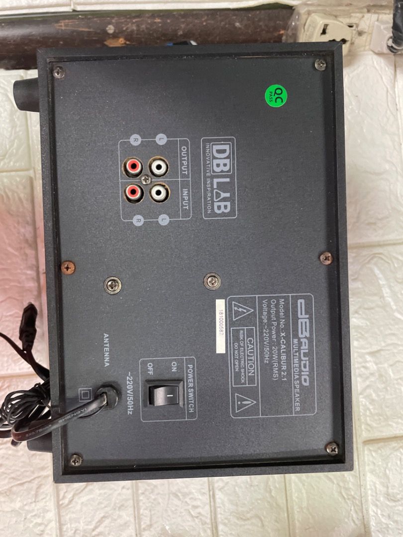 dbaudio x-calibur 2.1 subwoofer bluetooth/usb/mp3/fm radio, Audio ...