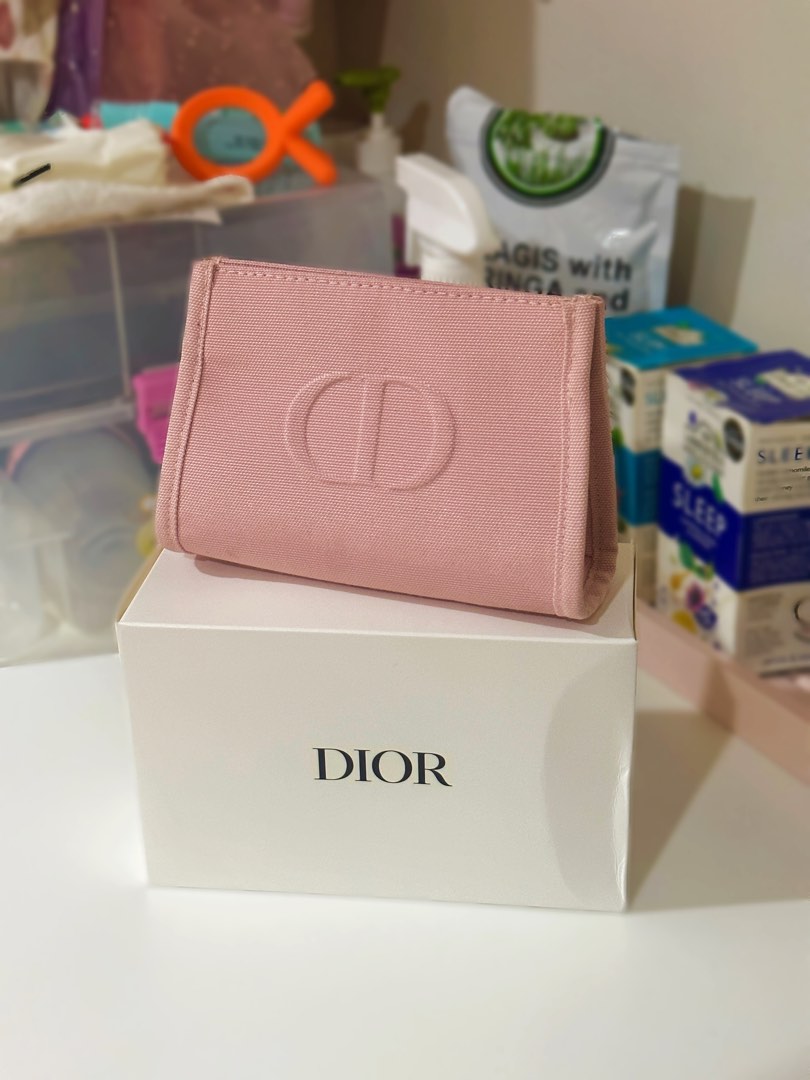 DIOR GWP PINK POUCH, Luxury, Bags & Wallets on Carousell