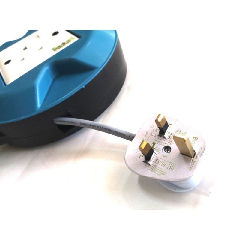 Extension Round Wire Box Trailing Socket Cable Reel Roller Adapter ...