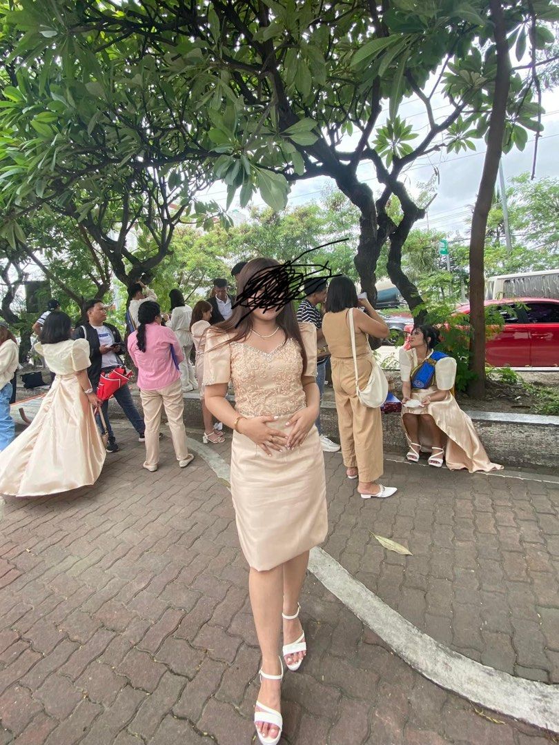 FILIPINIANA- (Fitted with padded bra) For graduation event, Women's ...
