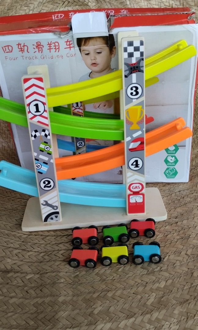 Four Track Gliding Car, Babies & Kids, Infant Playtime on Carousell