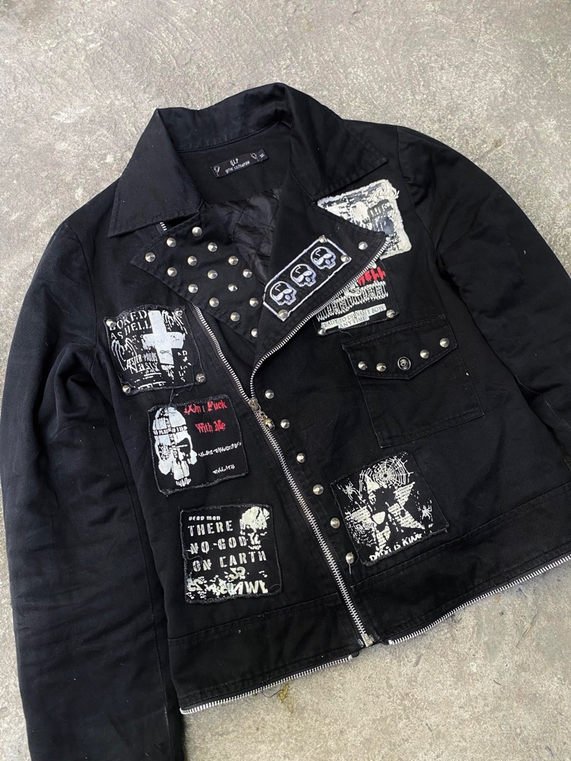 GLP RARE JACKET GOTH GOTHIC EMO PUNK ALT SKULL, Women's Fashion, Tops ...