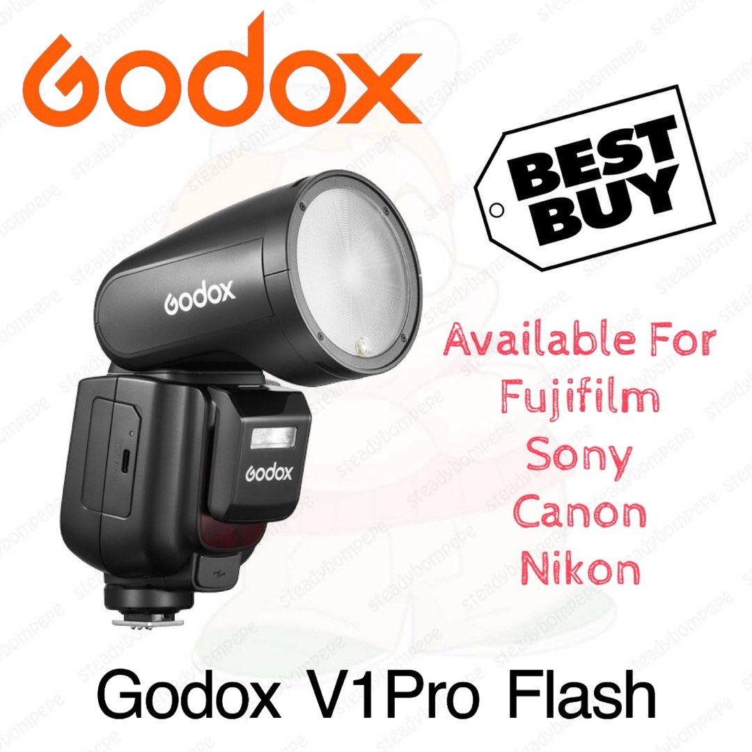 Godox V1Pro On Camera Flash Fuji / Canon / Nikon / Sony, Photography, Photography Accessories ...