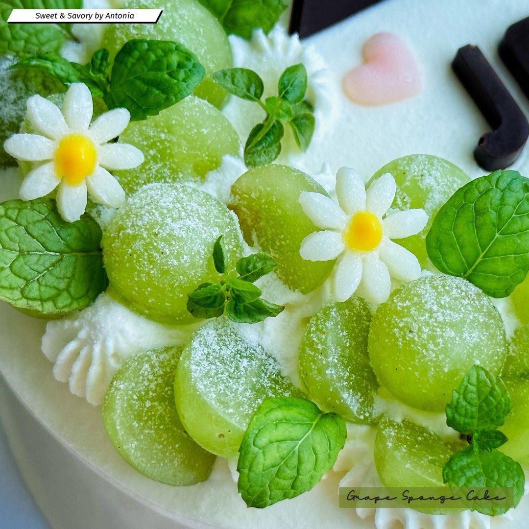 Grape Sponge Cake / Birthday Cake / Anniversary Cake / Delivery or self ...