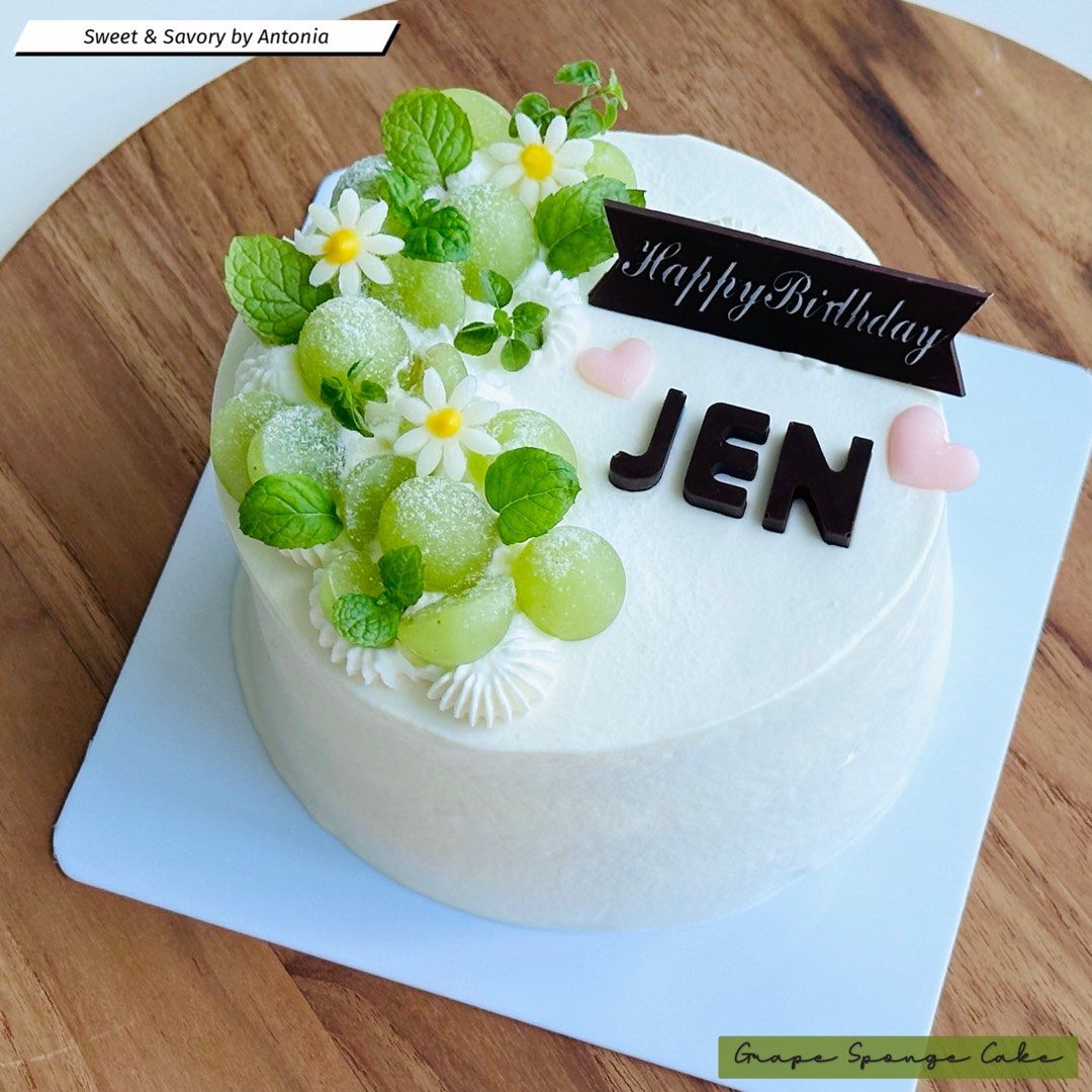 Grape Sponge Cake / Birthday Cake / Anniversary Cake / Delivery or self ...