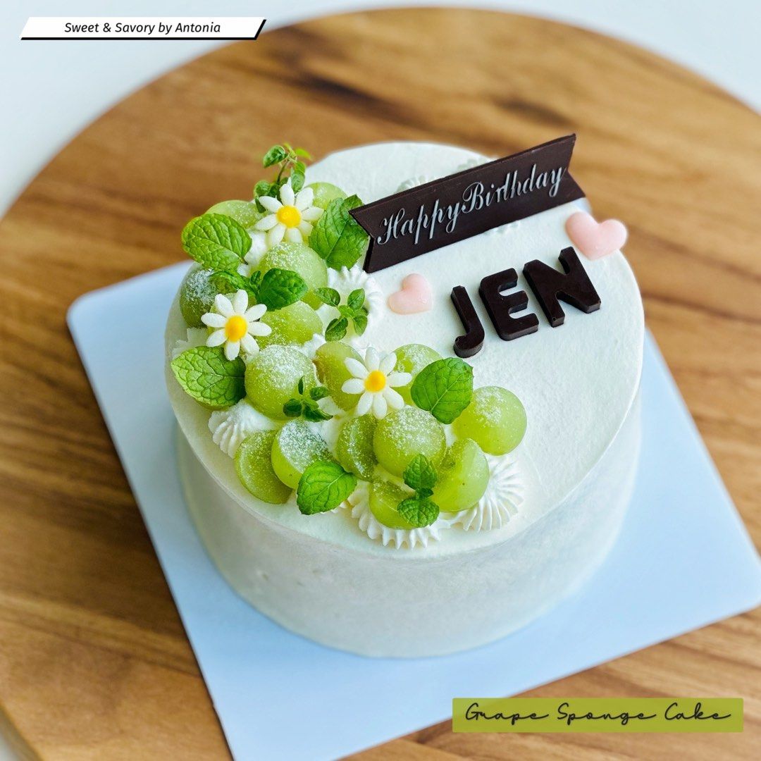 Grape Sponge Cake / Birthday Cake / Anniversary Cake / Delivery or self ...