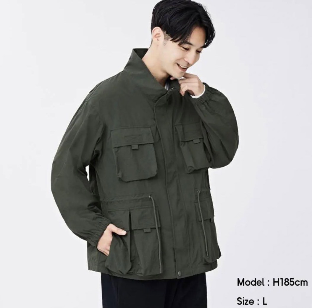 GU Uniqlo - Black Multipocket Nylon Field Jacket, Men's Fashion, Coats ...