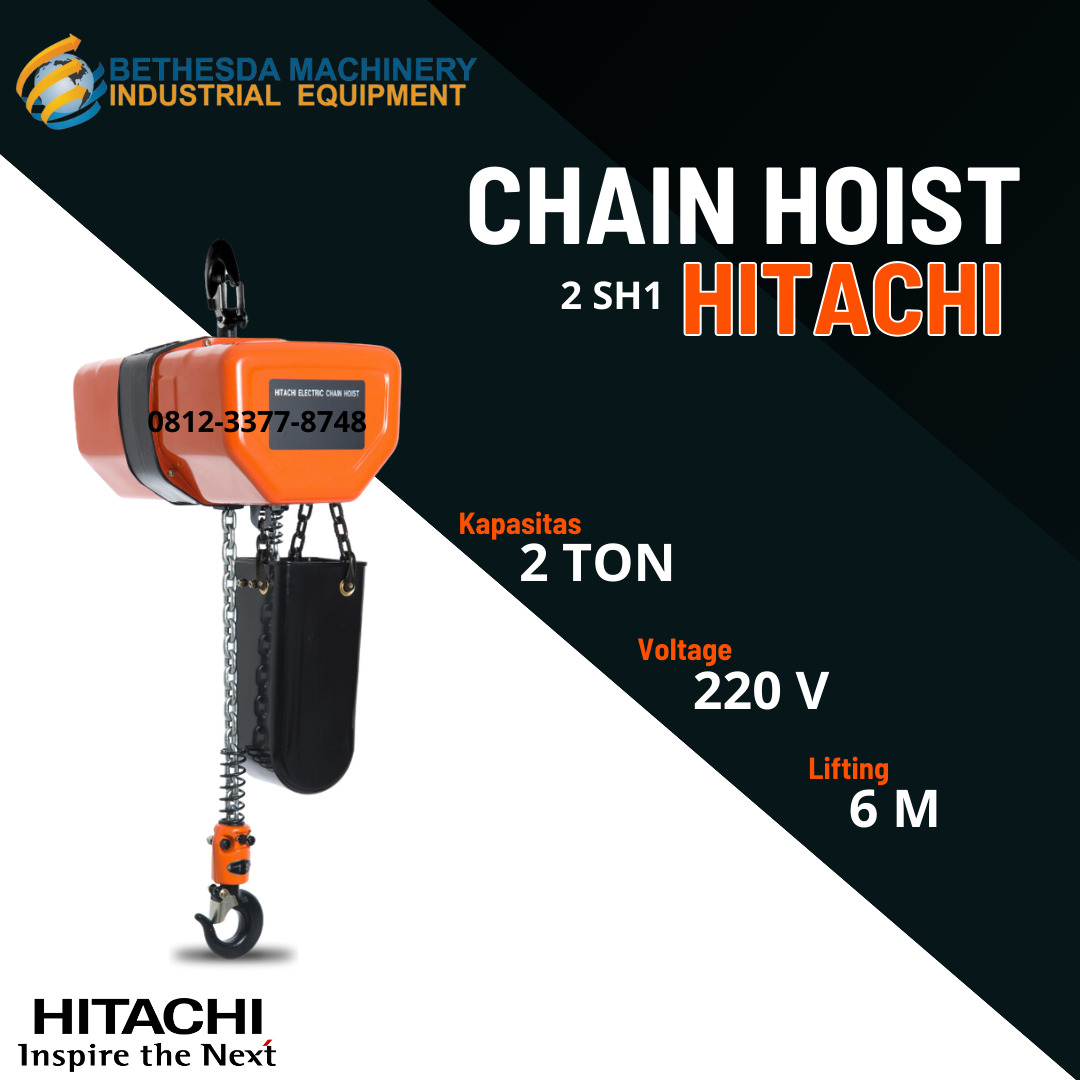 Hoist 2 TON x 6 Meter Hitachi Hoist Crane 2 TON 220 Volt, Elektronik ...