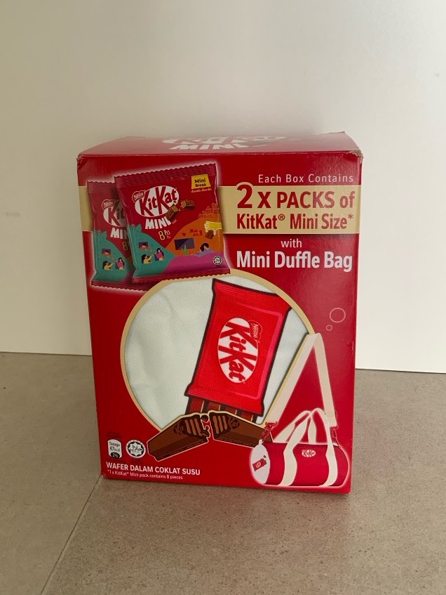 Kit Kat Limited Edition Mini Duffle Bag Cross Body Bag, Women's Fashion ...