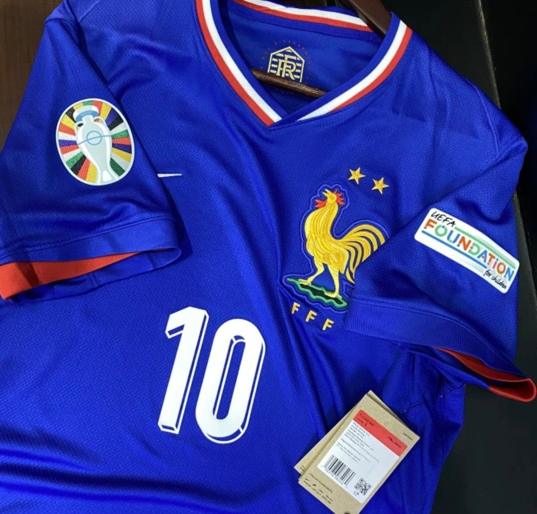 Kylian Mbappe #10 France National Team Home Jersey Euro 2024 Original ...