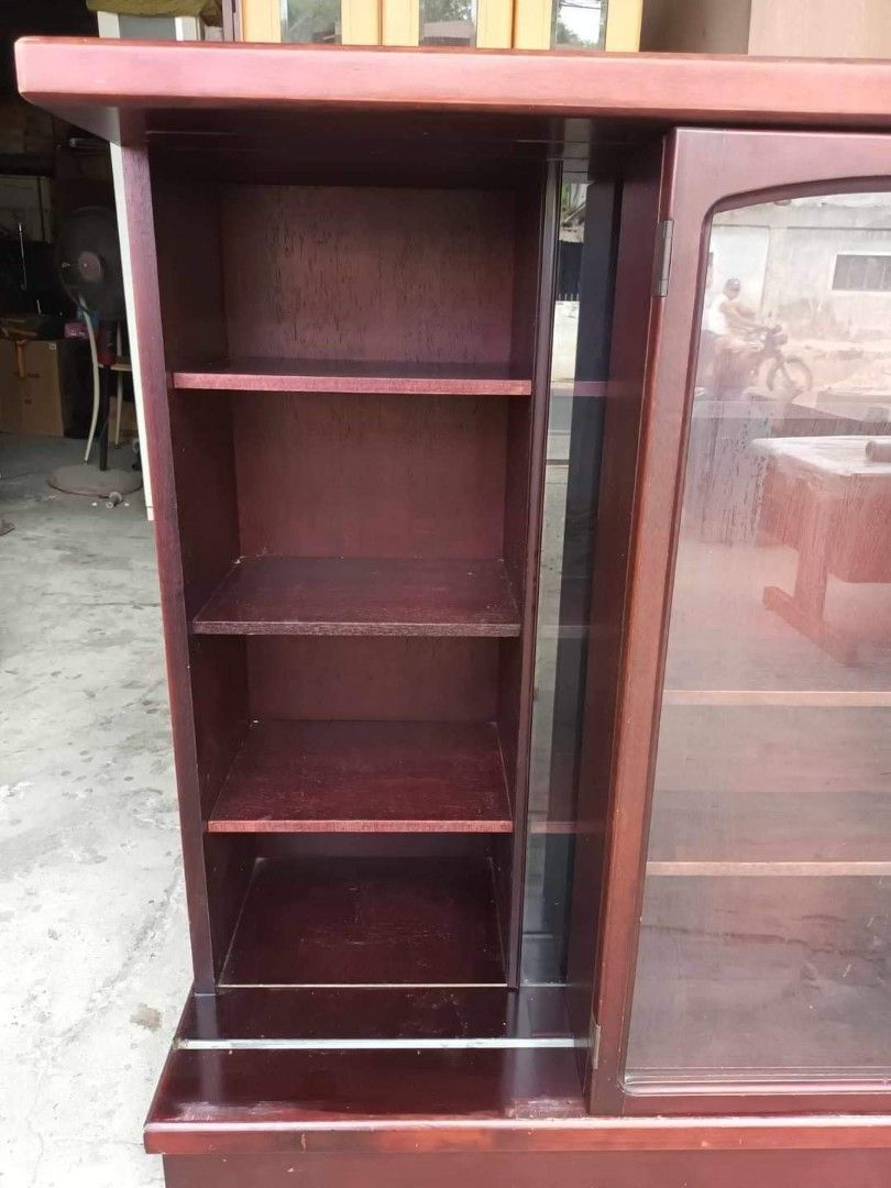 Lateral display cabinet Sliding shelf, hidden shelves, Furniture & Home ...