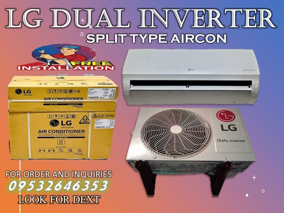 LG SPLIT TYPE AIRCON INVERTER FREE INSTALLATION, TV & Home Appliances ...