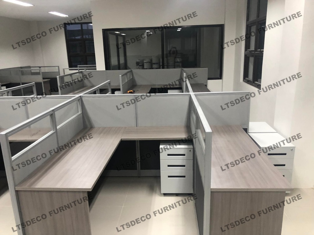 L-SHAPE WORKSTATION CUBICLE | OFFICE PARTITION | OFFICE FURNITURE ...