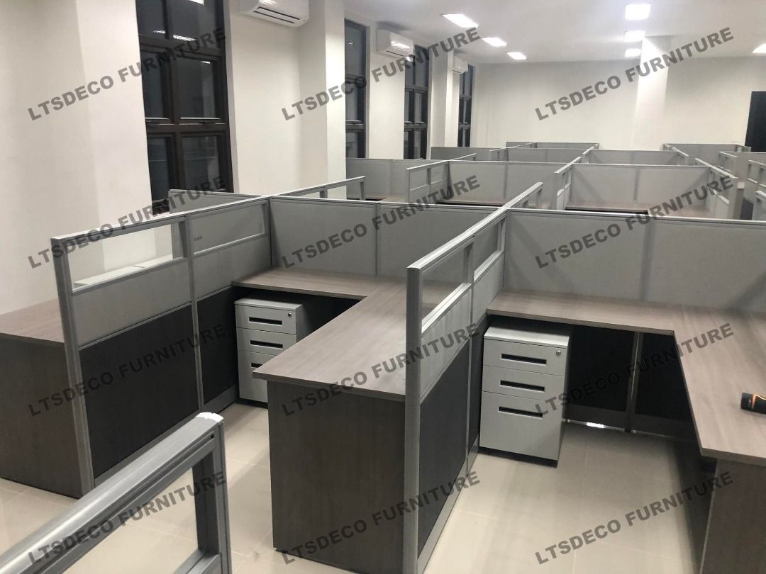 L-SHAPE WORKSTATION CUBICLE | OFFICE PARTITION | OFFICE FURNITURE ...
