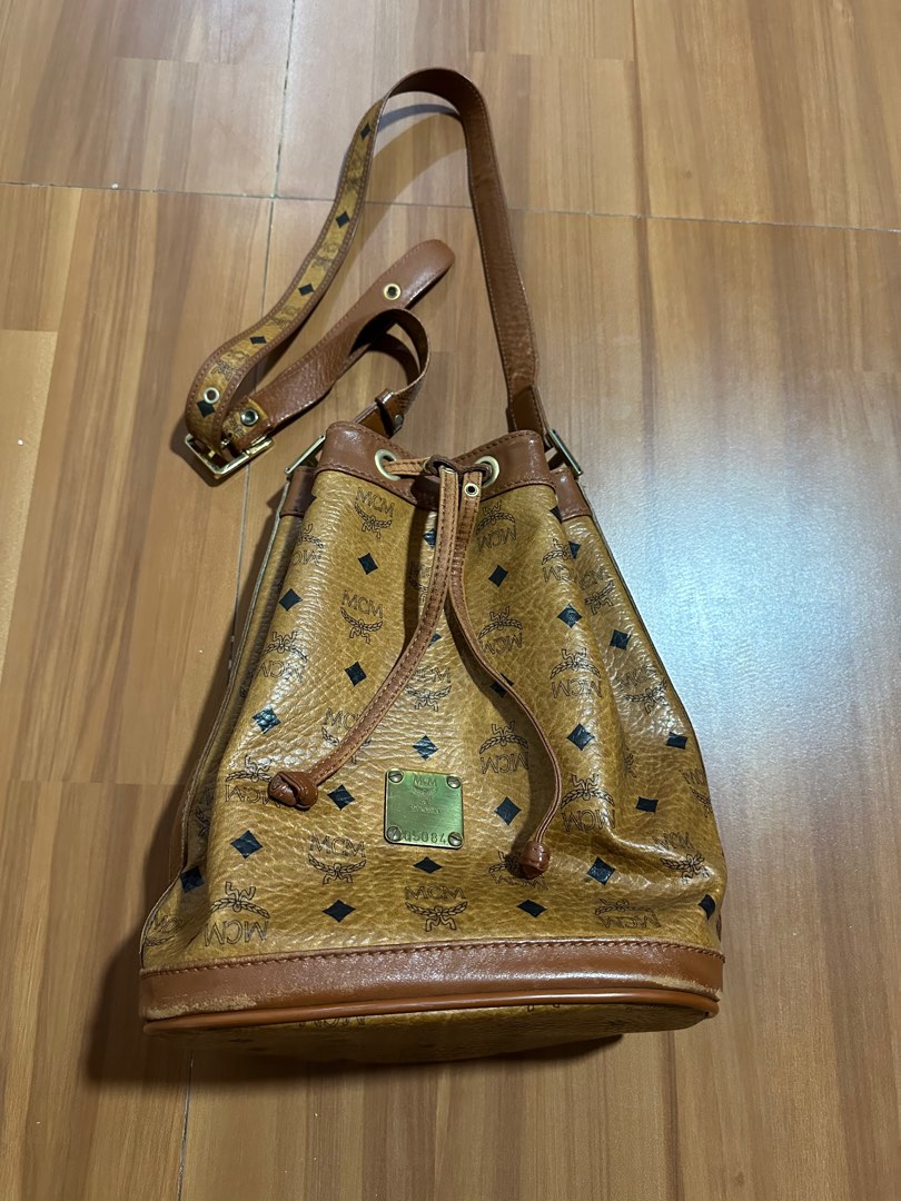 MCM bucket bag, Luxury, Bags & Wallets on Carousell