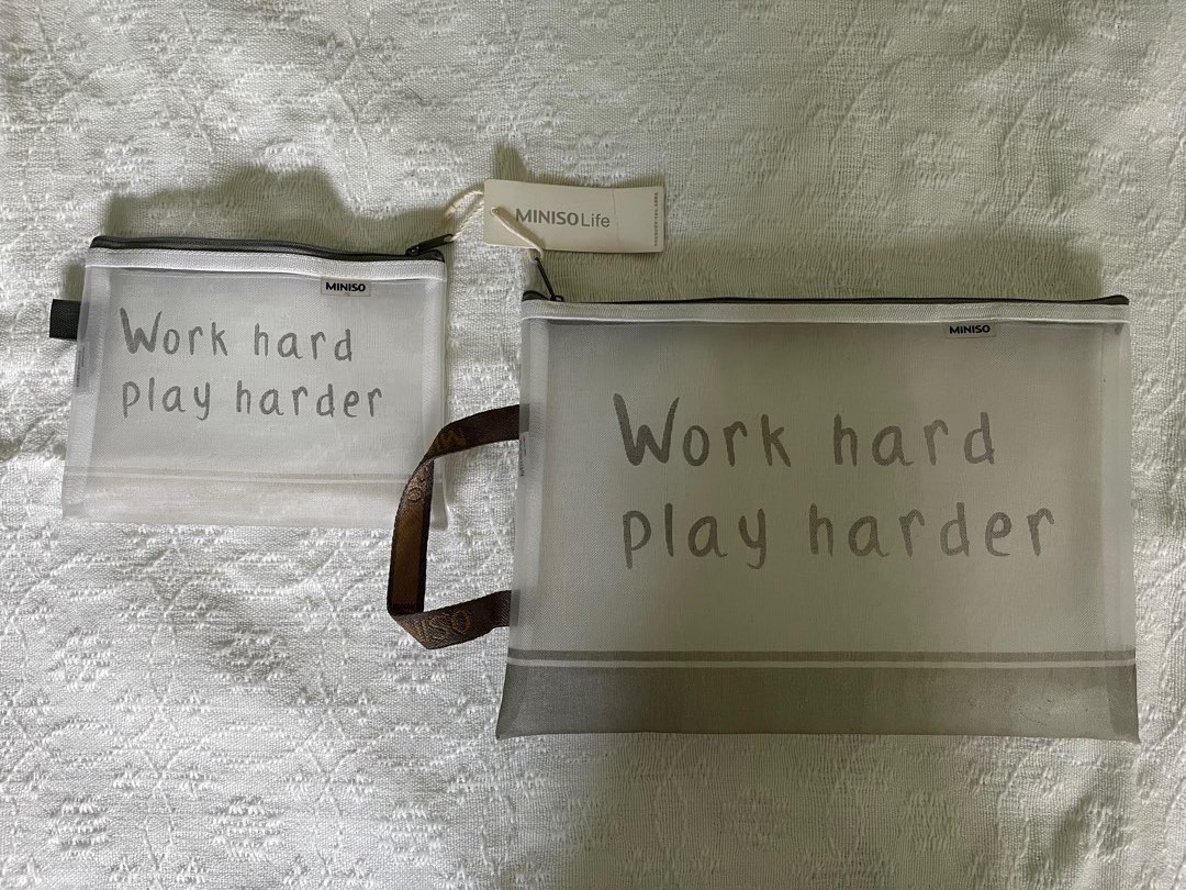 Miniso Mesh File Pouch 2pc set, Hobbies & Toys, Stationary & Craft ...