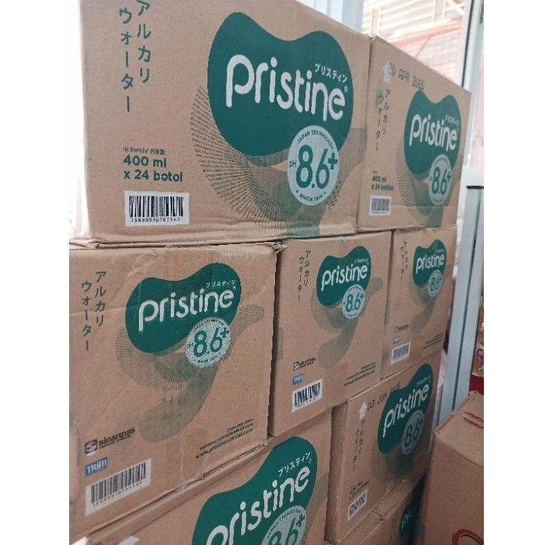 Minuman Kemasan PH Air Mineral Pristine 8+ 8.6 600 ml 1 dus Isi 24 ...