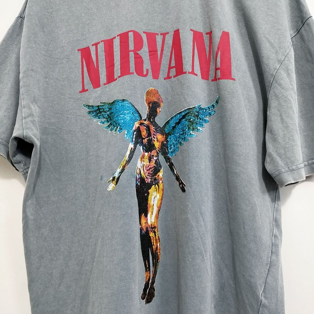 Nirvana In Utero - Winged Angel - Vintage T-shirt - Crewneck Short ...