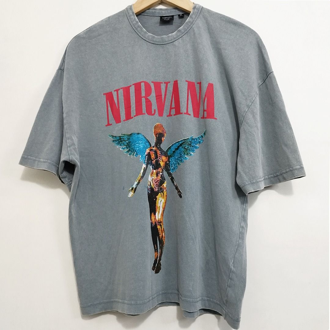 Nirvana In Utero - Winged Angel - Vintage T-shirt - Crewneck Short ...