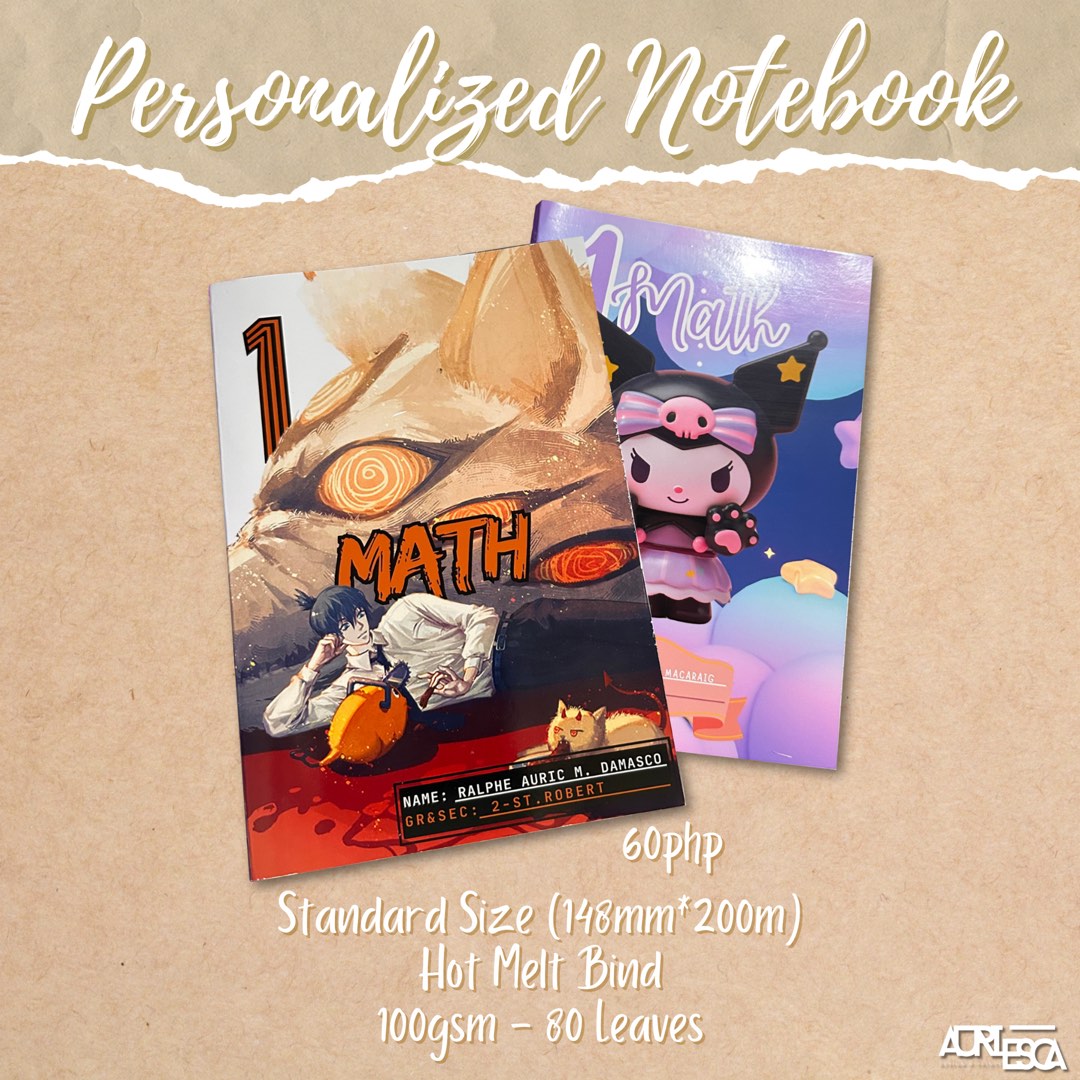 Personalized Notebook - Any Theme (Writing or Composition) (Anime ...