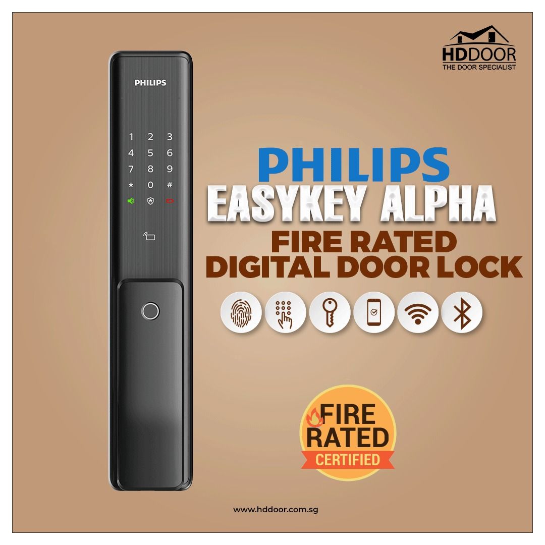 Philips EasyKey Alpha Fire Rated digital lock [HDB, BTO, CONDO ...