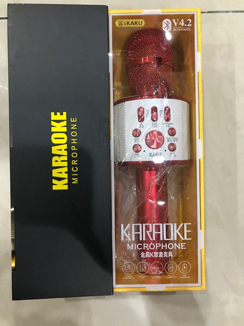 Portable karaoke microphone, Audio, Microphones on Carousell