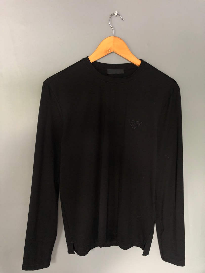 Prada embroidered logo, Men's Fashion, Tops & Sets, Tshirts & Polo ...