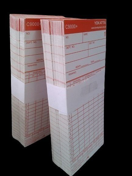 Time card, Payroll card, Yokatta C-9000+ Time card for bundy, Punch ...