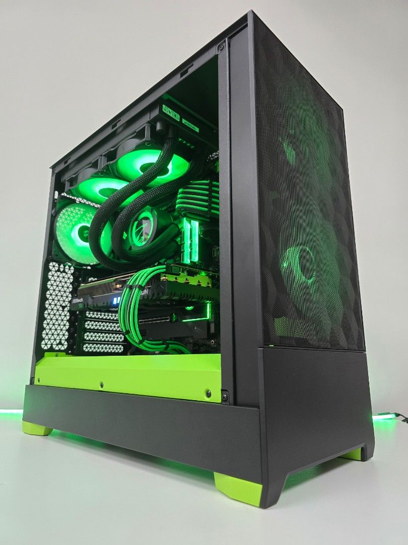 *RAZER THEMED PC* RYZEN 7 5700X + RX 7900 GRE AMD CUSTOM GAMING PC ...