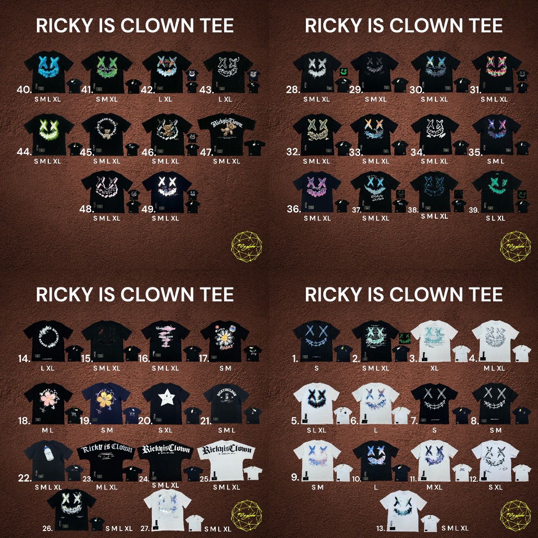 RICKY IS CLOWN TEE, Men's Fashion, Tops & Sets, Tshirts & Polo Shirts ...