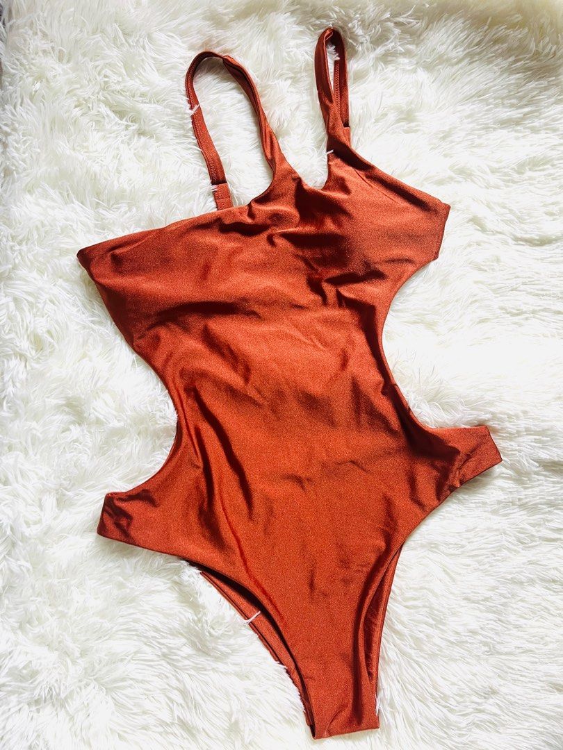 Rust onepiece, Women's Fashion, Swimwear, Bikinis & Swimsuits on Carousell
