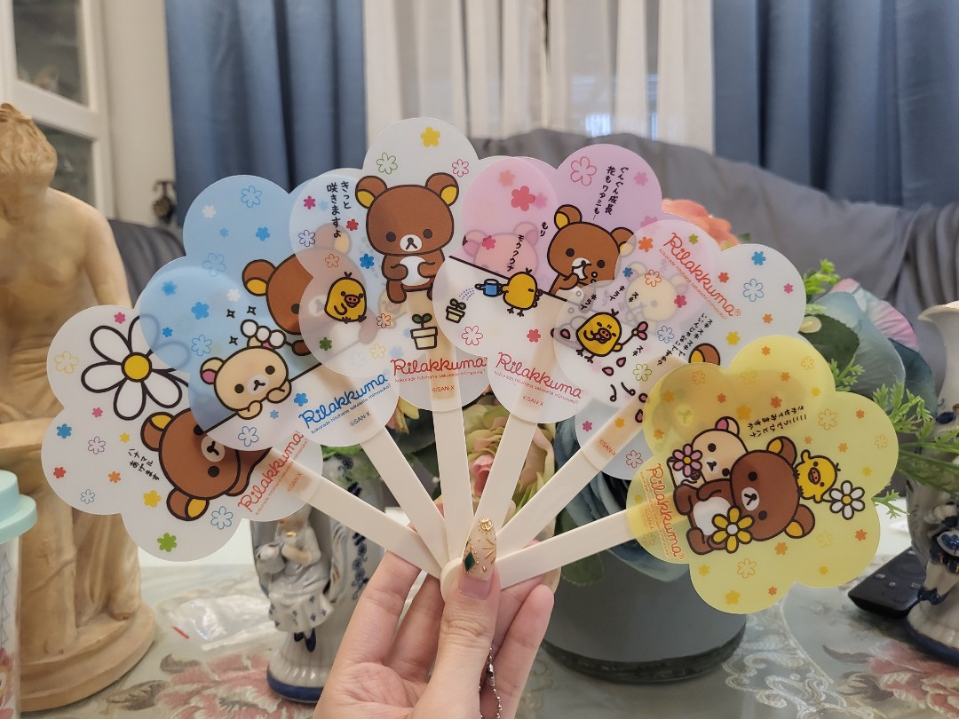 San-X Rilakkuma Foldable Fan, Hobbies & Toys, Toys & Games on Carousell