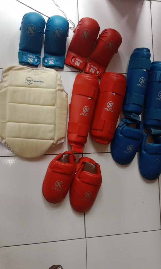 full set alat karate/kick boxing/silat/ muay thai senkaido, Olah Raga ...