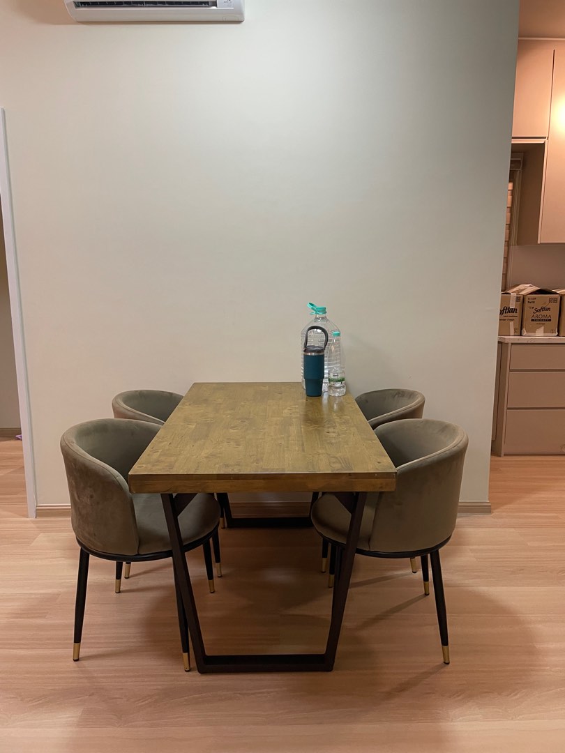 SSF Wooden Dining Set, Furniture & Home Living, Furniture, Tables ...