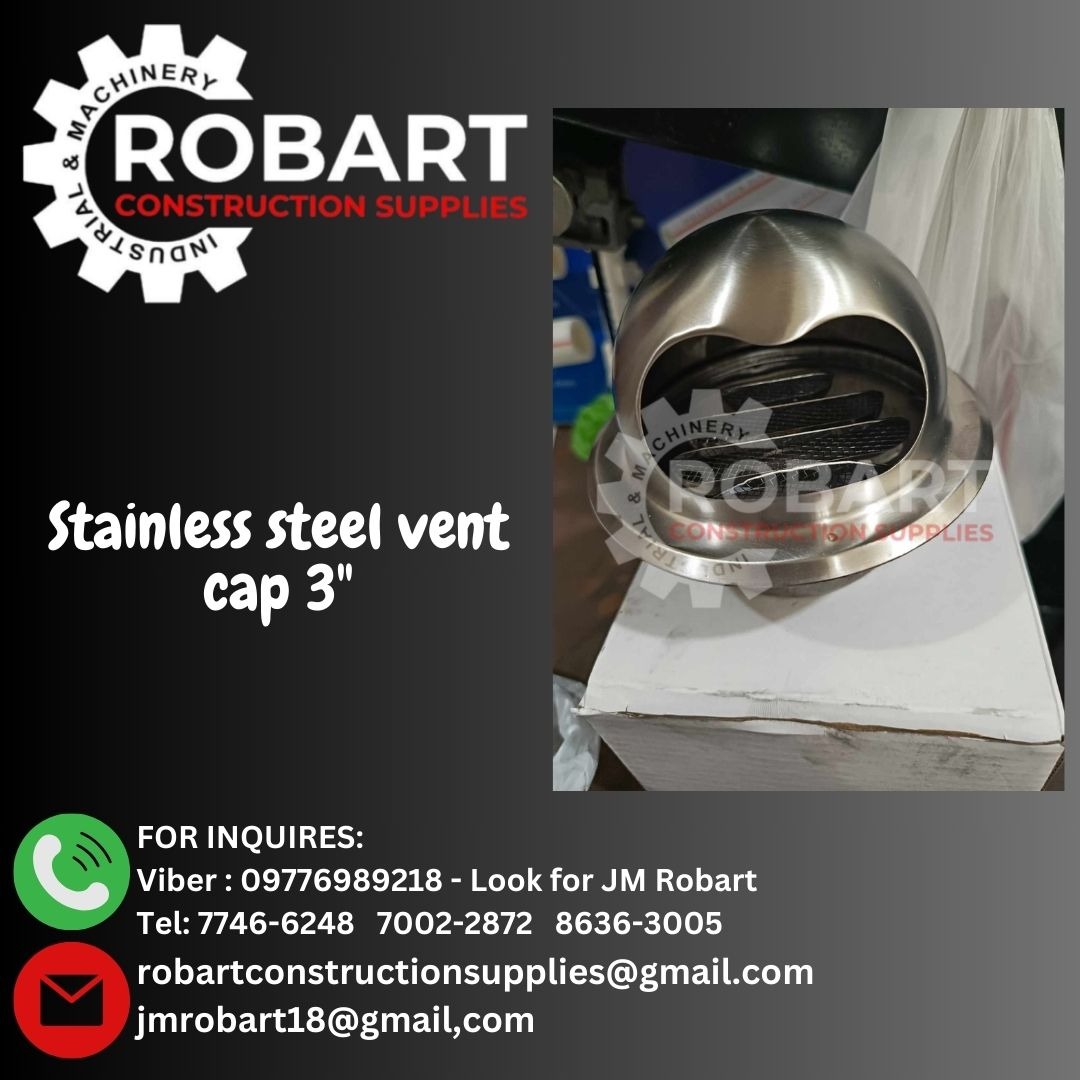 Stainless steel vent cap 3", Commercial & Industrial, Construction ...