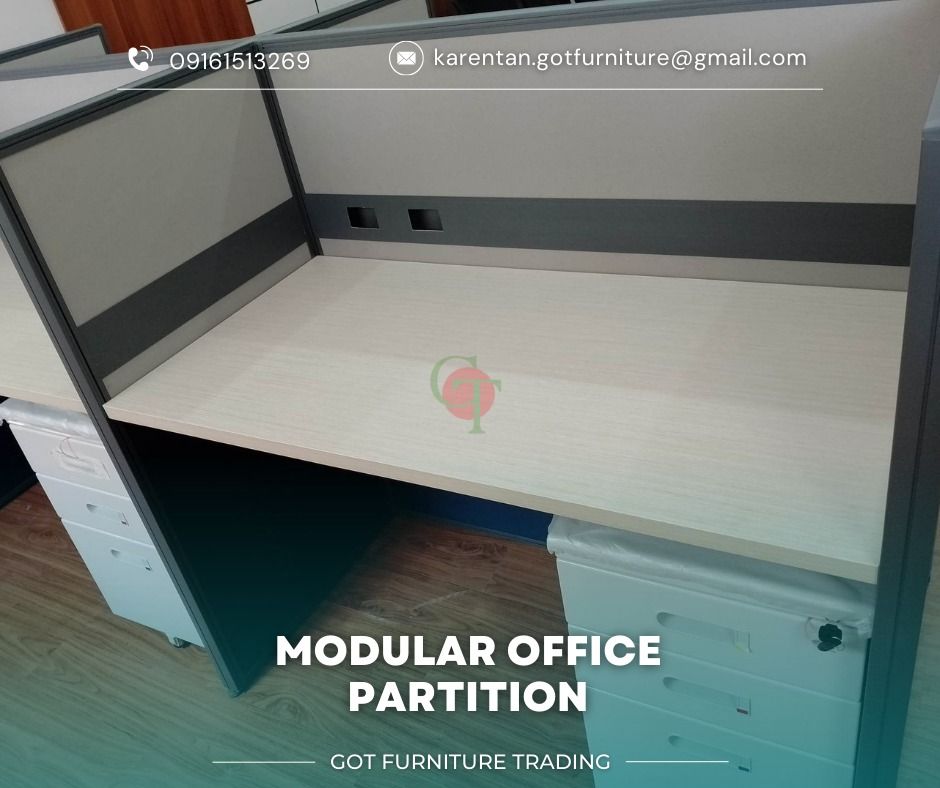 Table with Partition | Office Cubicle | Mobile Pedestal, Furniture ...