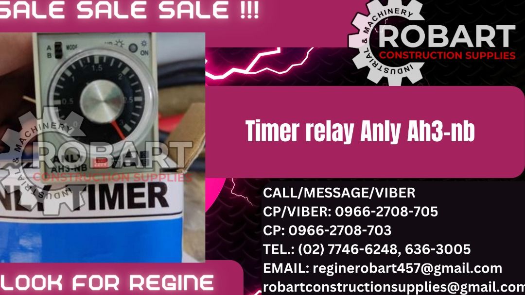 Timer relay Anly Ah3-nb, Commercial & Industrial, Construction Tools ...