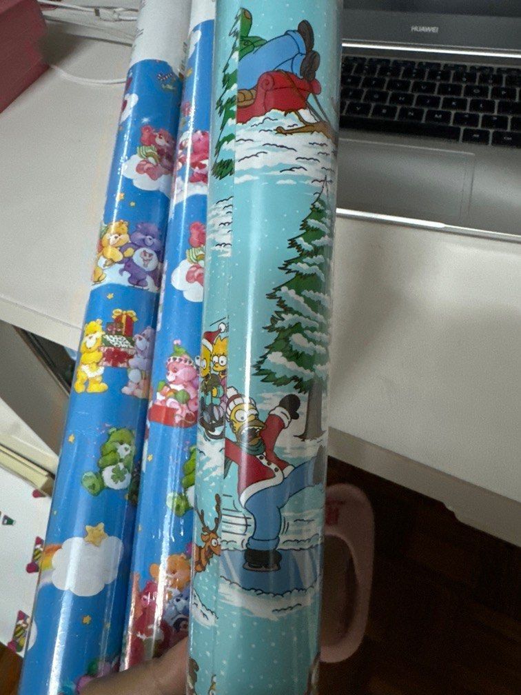 Typo Wrapping Paper Care Bears/the Simpsons, Hobbies & Toys, Stationery ...