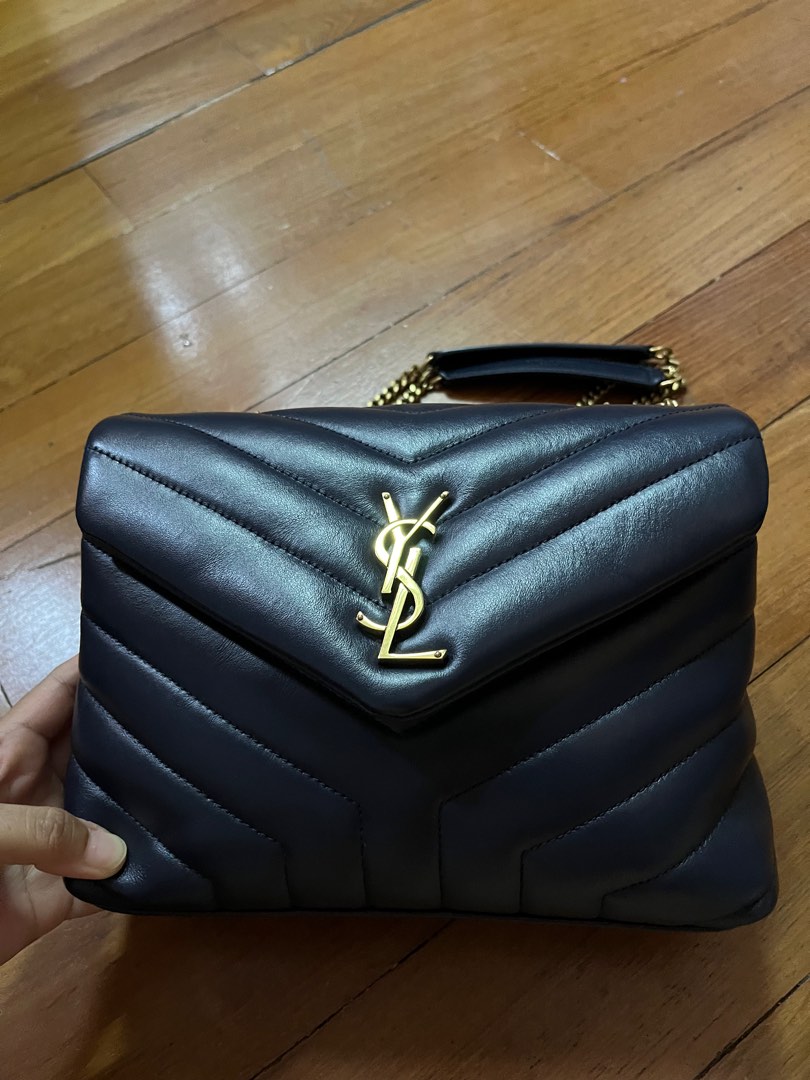 YSL Saint Laurent Small Loulou Navy, Luxury, Bags & Wallets on Carousell