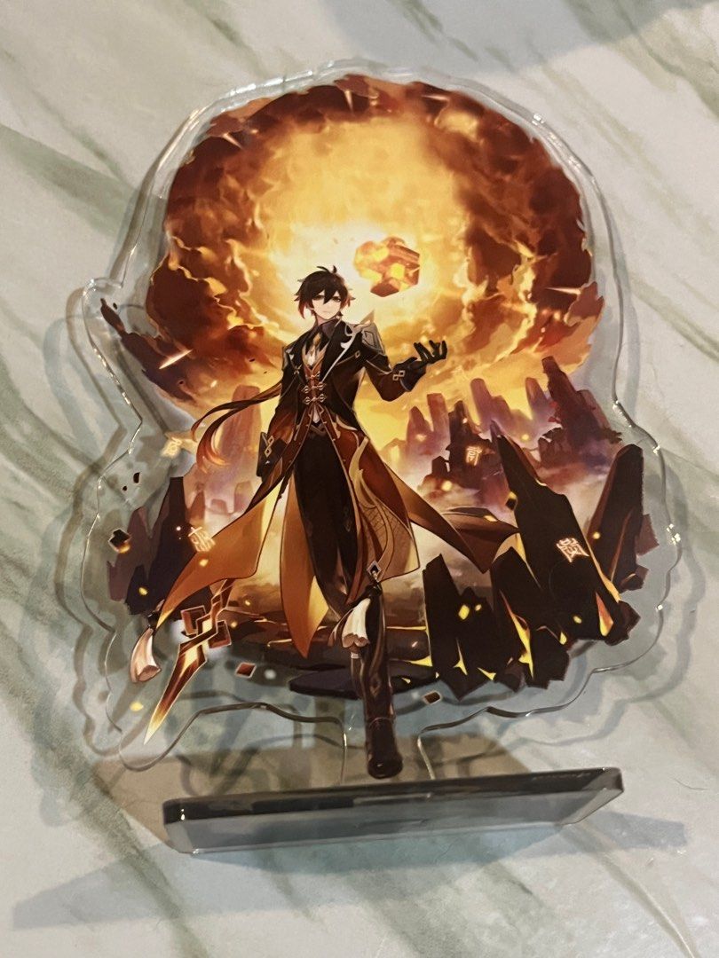 Zhongli Genshin Impact Standee Figure, Hobbies & Toys, Toys & Games on ...