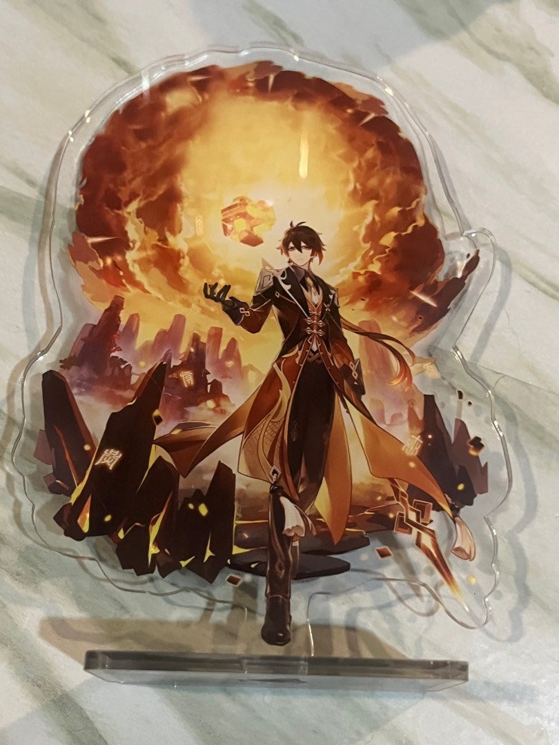 Zhongli Genshin Impact Standee Figure, Hobbies & Toys, Toys & Games on ...