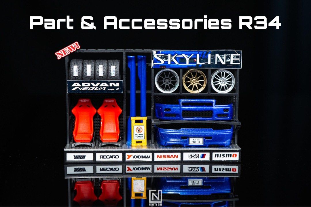 1/64 Nissan Skyline R34 GT-R Parts & Accessories, Hobbies & Toys, Toys ...