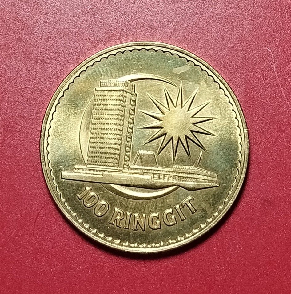 [Special Offer] 1pc RM100 Tunku 1971 gold coin (COPY) / 100 Ringgit ...