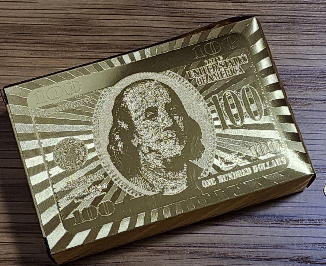 24K Gold Foil Plated Poker Card, Hobbies & Toys, Toys & Games on Carousell