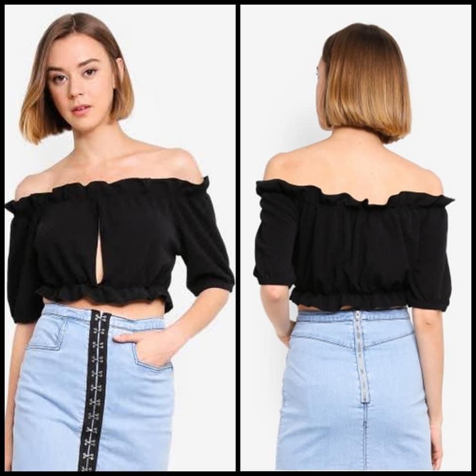 𝗣𝗥𝗘𝗟𝗢𝗩𝗘𝗗 𝗕𝗢𝗢𝗛𝗢𝗢 𝗦𝗘𝗫𝗬 𝗕𝗟𝗔𝗖𝗞 𝗦𝗣𝗟𝗜𝗧 𝗙𝗥𝗢𝗡𝗧 𝗢𝗙𝗙 𝗦𝗛𝗢𝗨𝗟𝗗𝗘𝗥 𝗖𝗥𝗢𝗣 𝗧𝗢𝗣, Women's ...