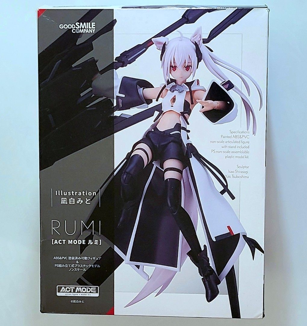 中古 武器已砌 地台未砌 齊件無爛 GSC ACT MODE RUMI 凪白MITO 原創獸耳美少女可動FIGURE FIGMA大小, 興趣及遊戲, 玩具 & 遊戲類 - Carousell